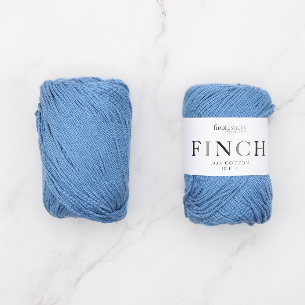 Texyarns Chatsworth Blanket Kit in Finch: 6207 Blue Jeans - Fiddlesticks